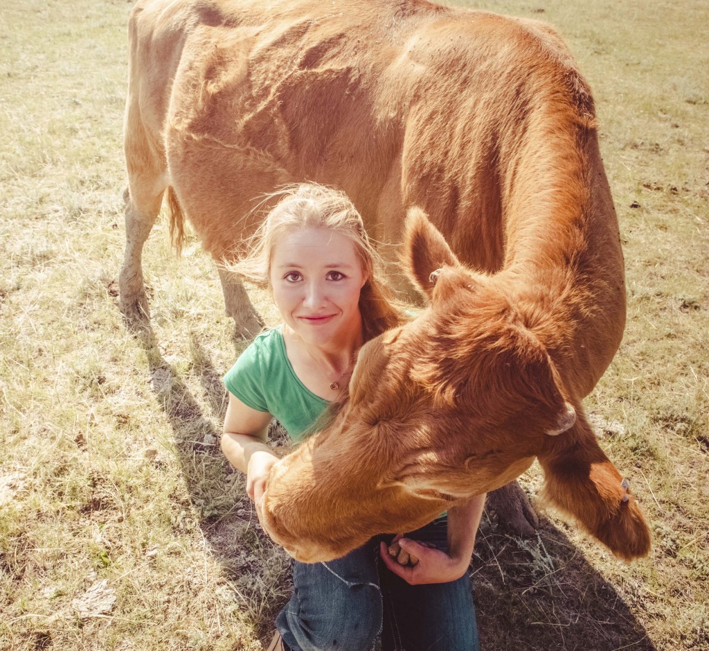 GIRL AND COW - Indiana Connection