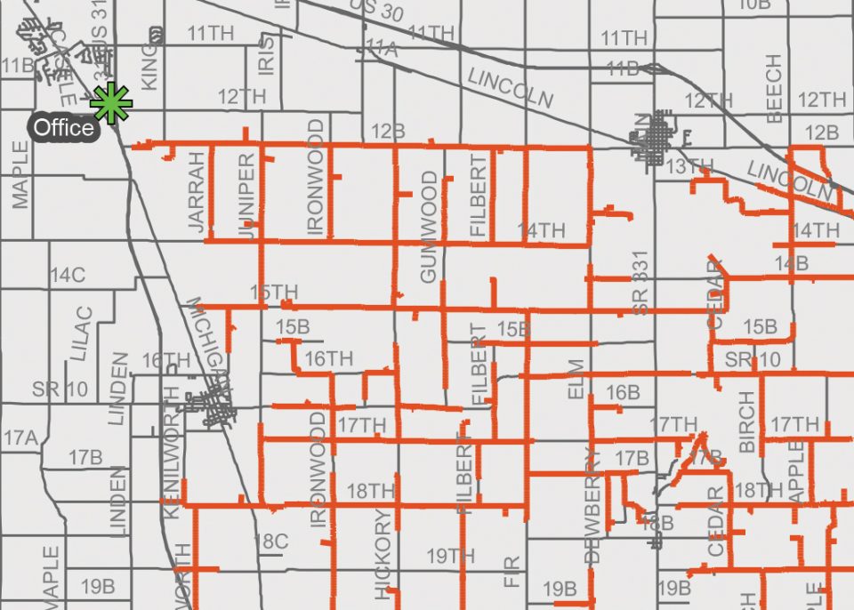 Tree Trimming Public Map 2017 350 - Indiana Connection