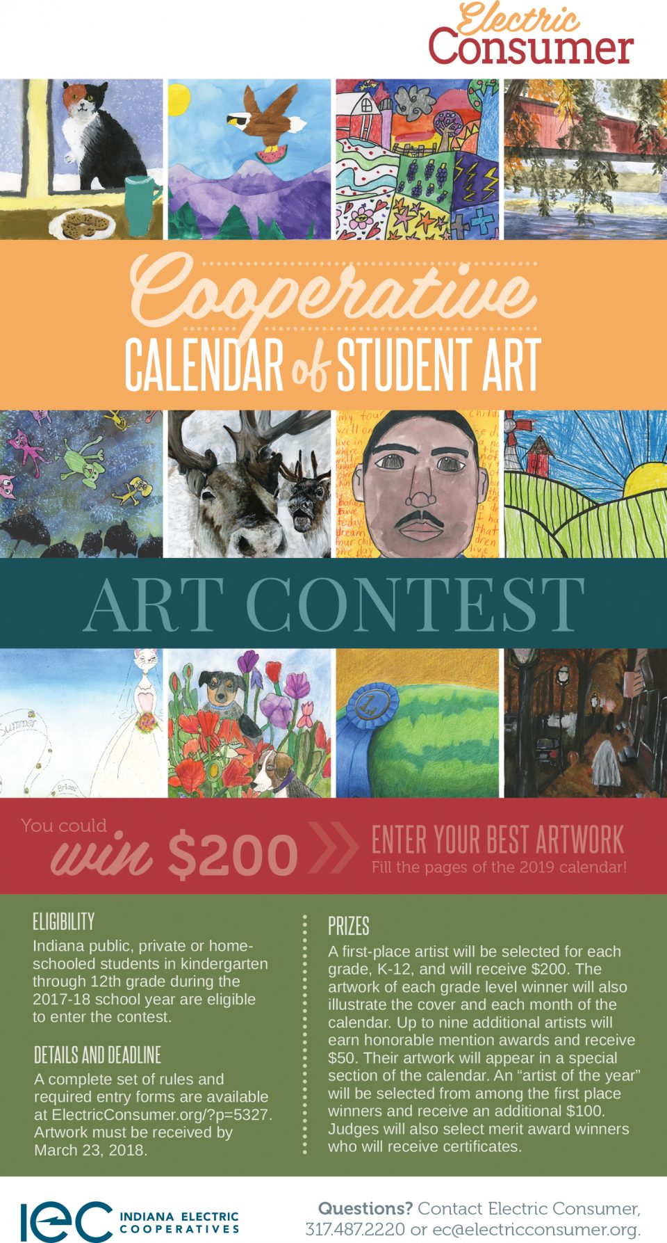 Cooperative Calendar of Student Art Contest - Indiana Connection