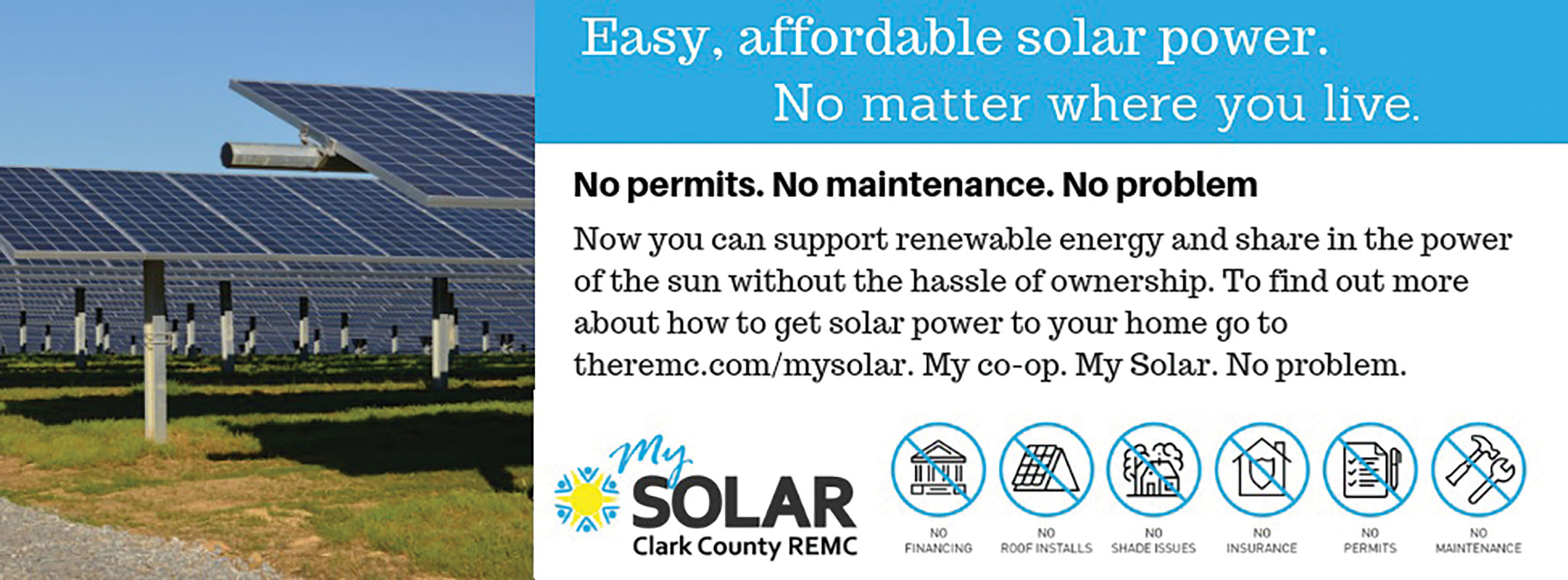 LOW RES My Solar banner ad for Connections - Indiana Connection