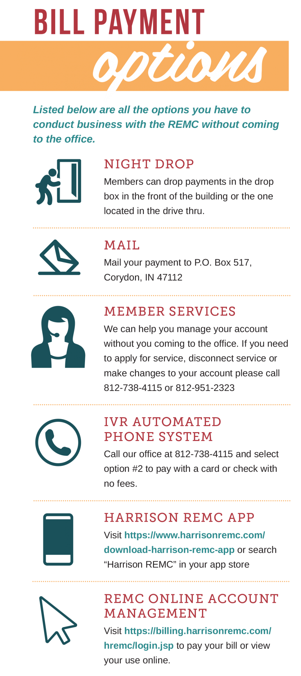 Harrison REMC bill payment options - Indiana Connection