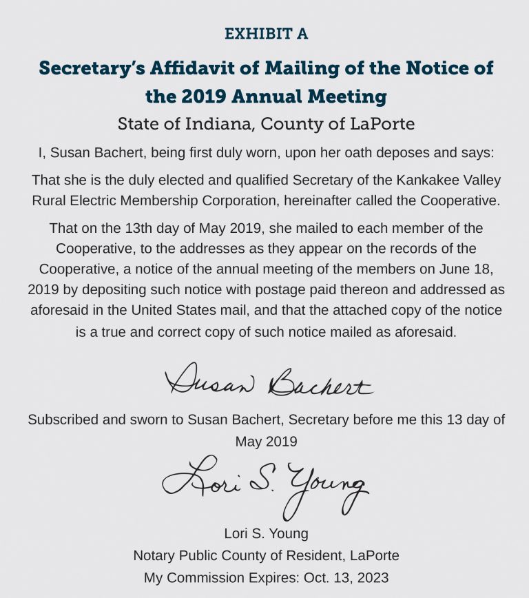 2019 KVREMC Annual Meeting Minutes - Indiana Connection