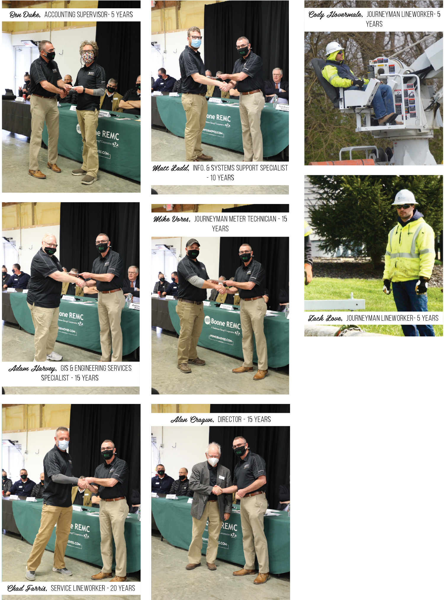 Boone REMC celebrates employee anniversaries - Indiana Connection