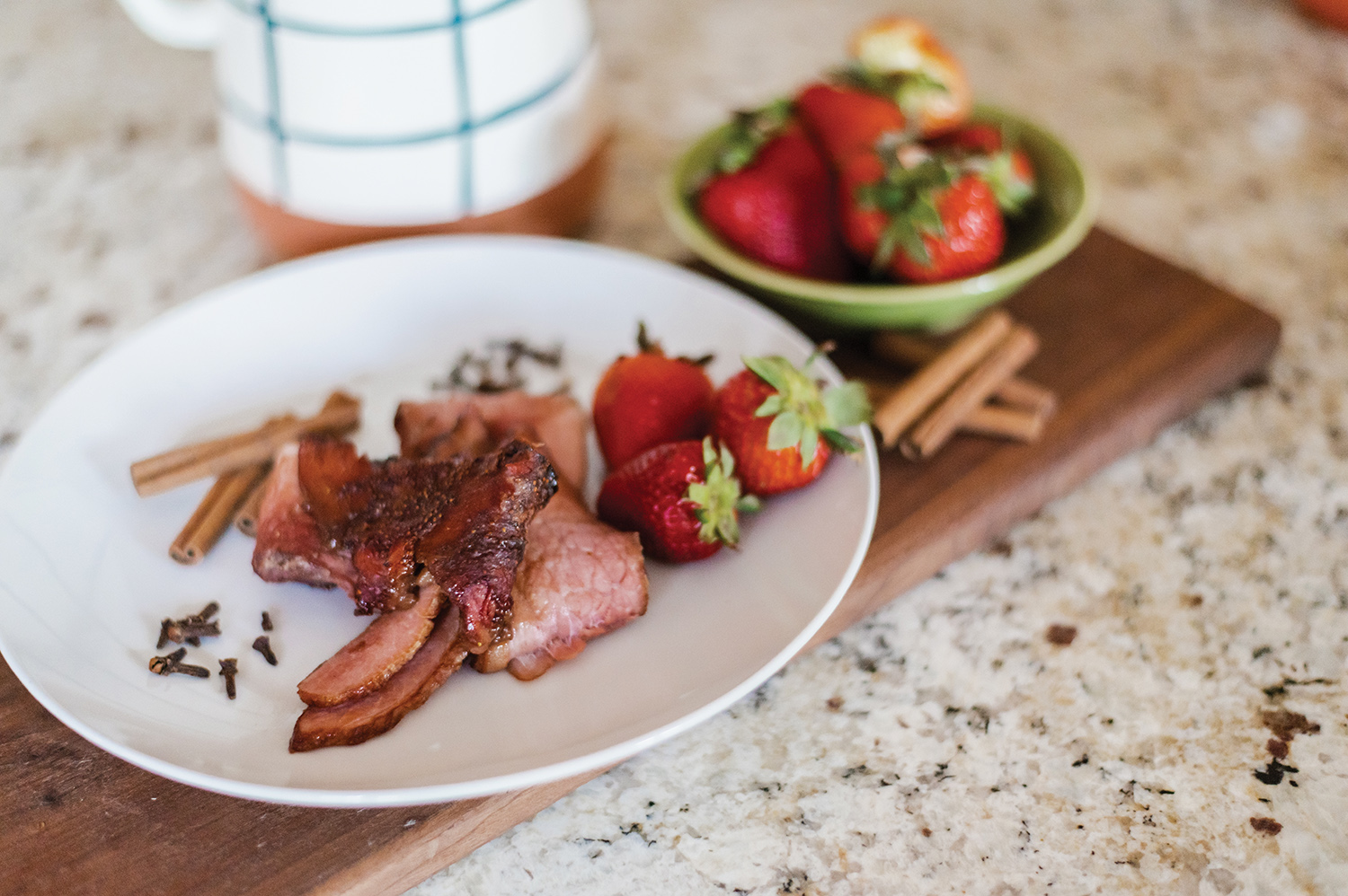 Baked Ham in Strawberry Sauce