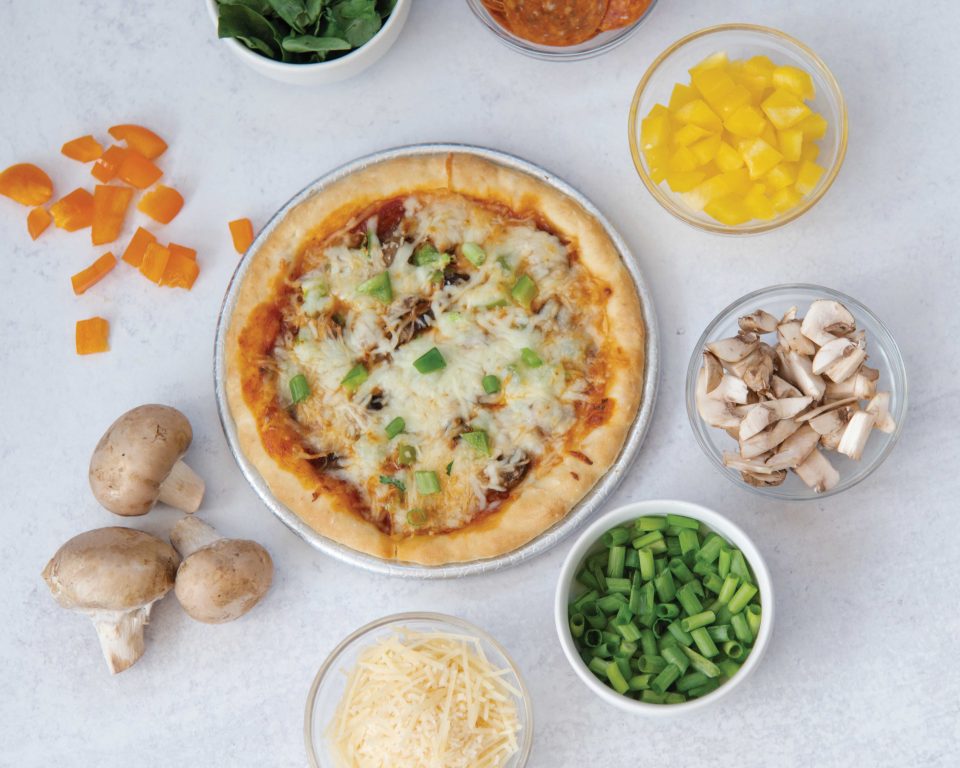 Get creative on your crust and toppings!