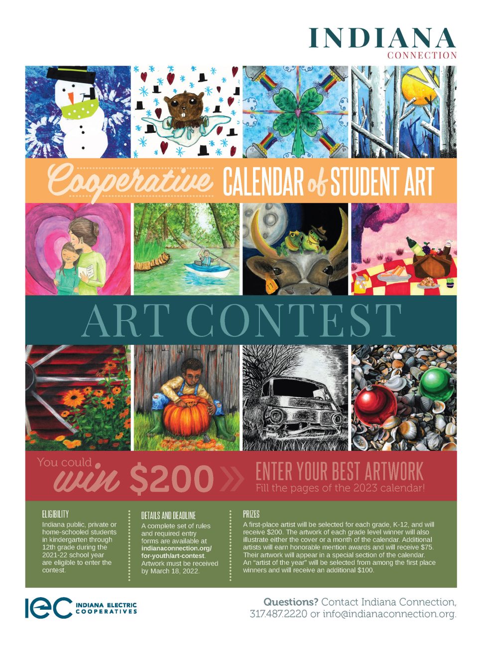 Submit your entries for the Calendar of Student Art Contest - Indiana ...