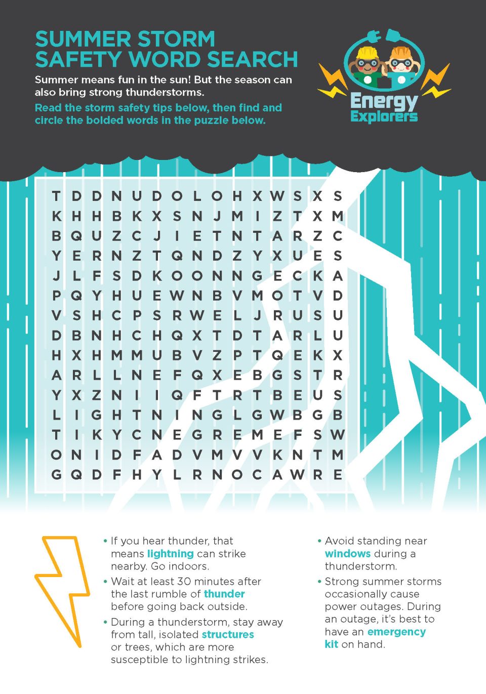 Summer storm word search - Indiana Connection