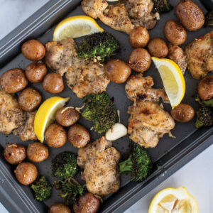 Sheet pan garlic Parmesan ranch chicken
