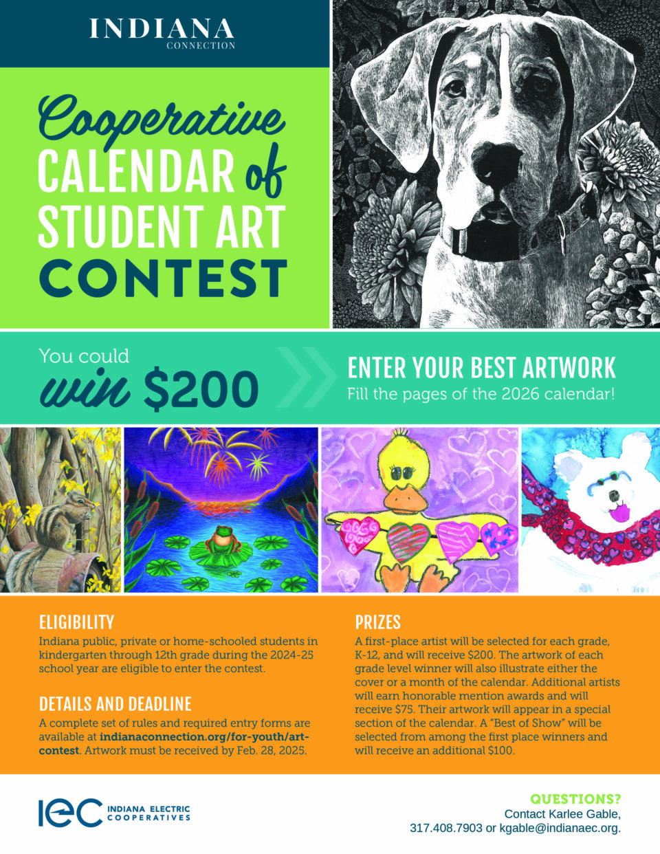 2025 Calendar Art Contest Open - Indiana Connection