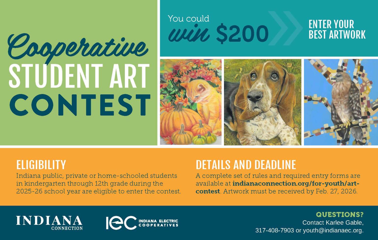 2026-Student Art Contest-Horizontal IC Ad - Indiana Connection